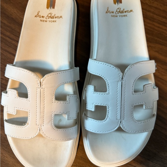 Sam Edelman | Shoes | Sam Edelman White Slide Sandals | Poshmark